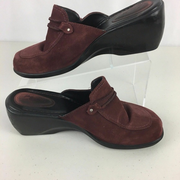 Clarks | Shoes | Clarks Split Apron Toe Slip On Clog Mule Shoe 9m ...